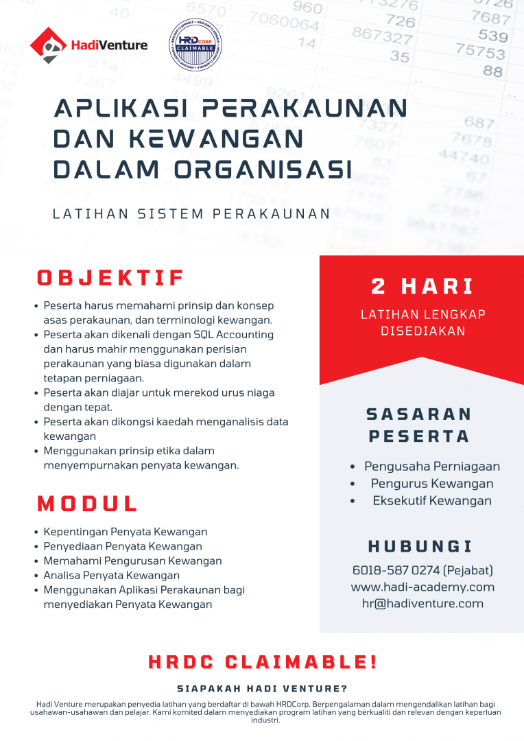 Aplikasi Perakaunan dan Kewangan Dalam Organisasi - HADI ACADEMY I ...